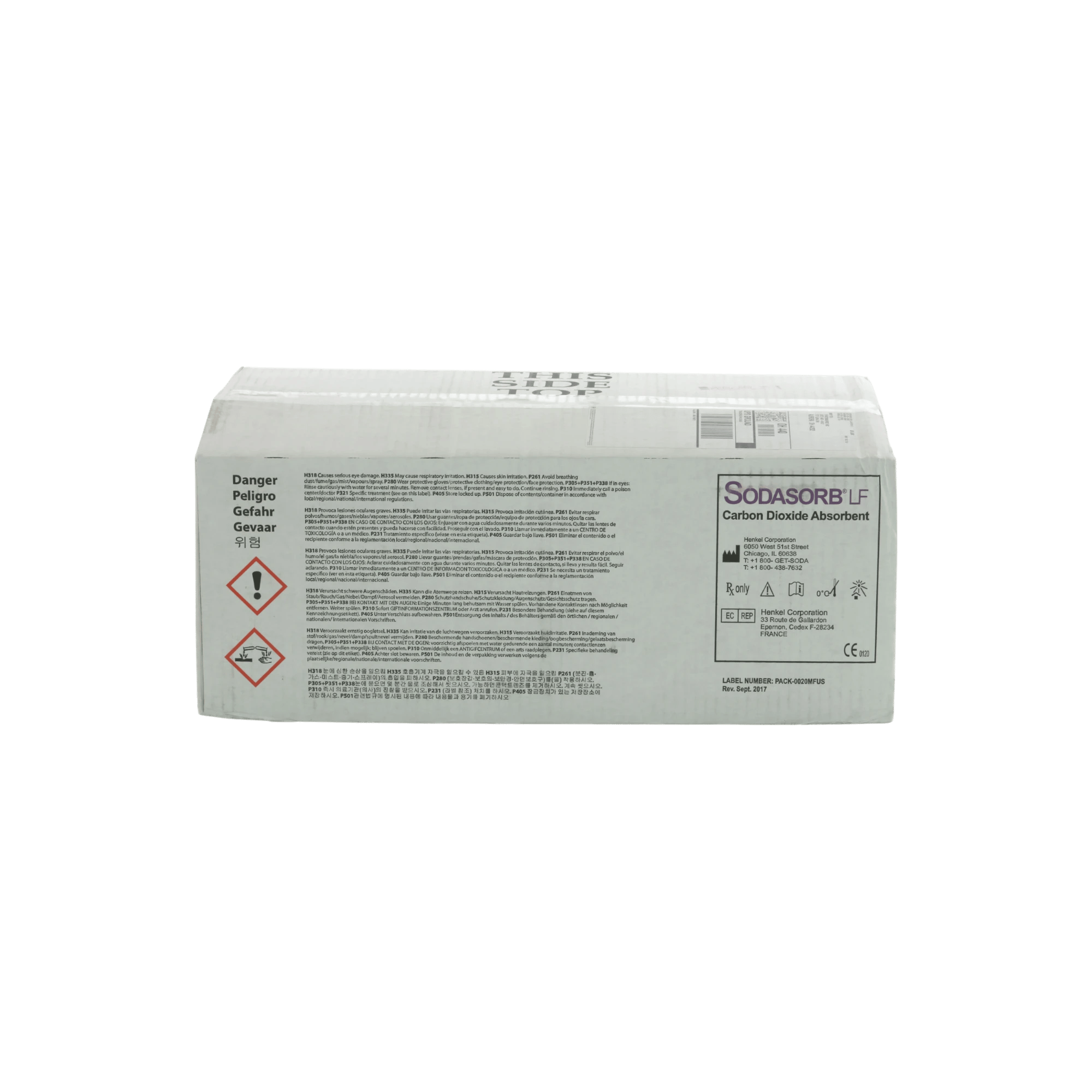 002-1761-00 SODASORB LF, CANISTER PAK BAG, CASE OF 12