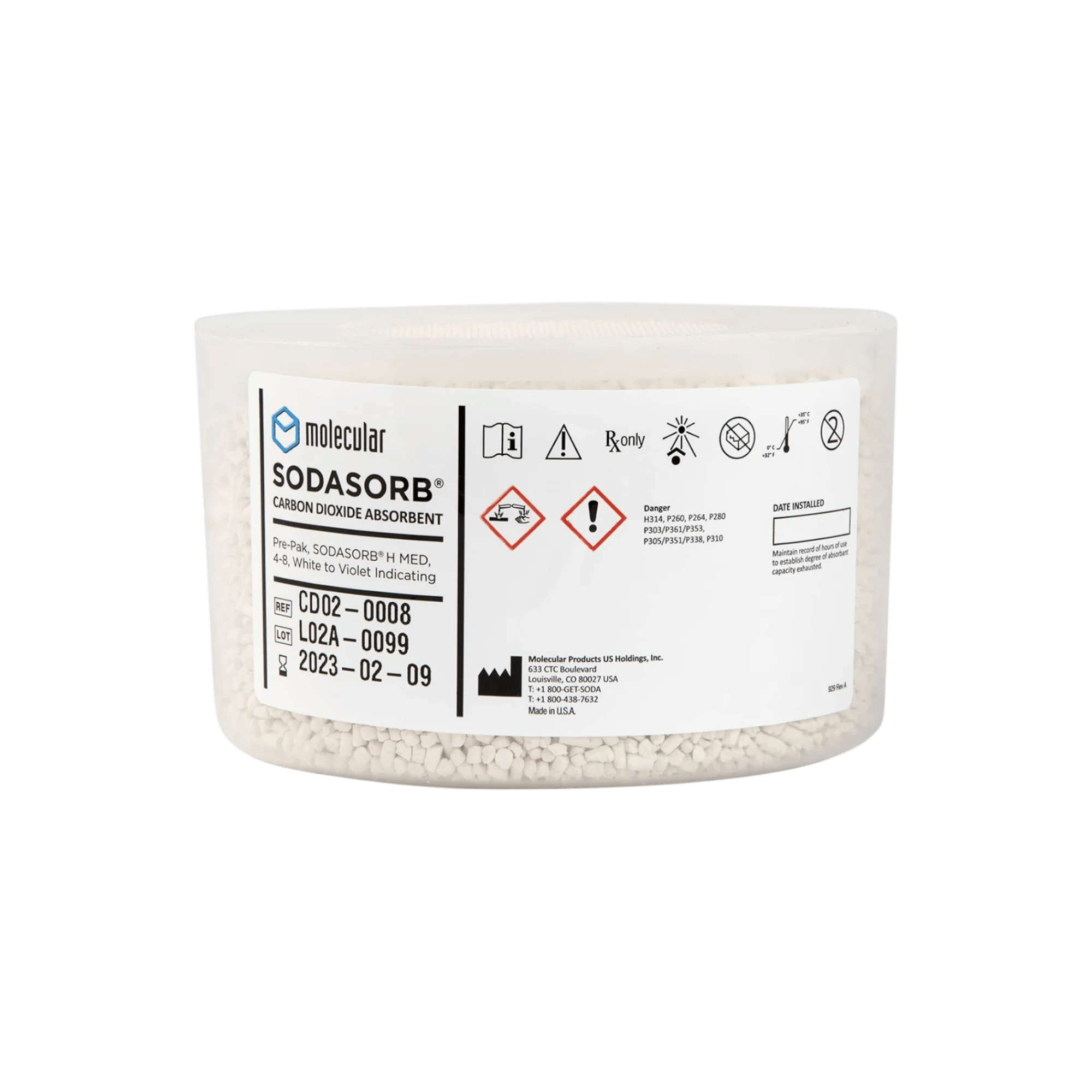 002-1764-00 SODASORB STD, PRE-PAK CARTRIDGE, CASE OF 12